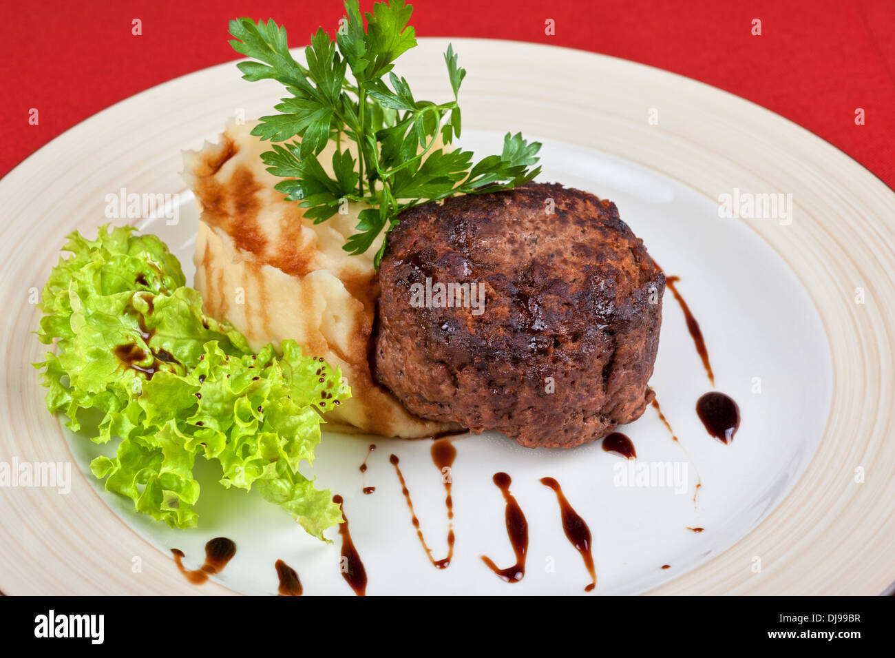 Fried meat steak Stock Photo - Alamy