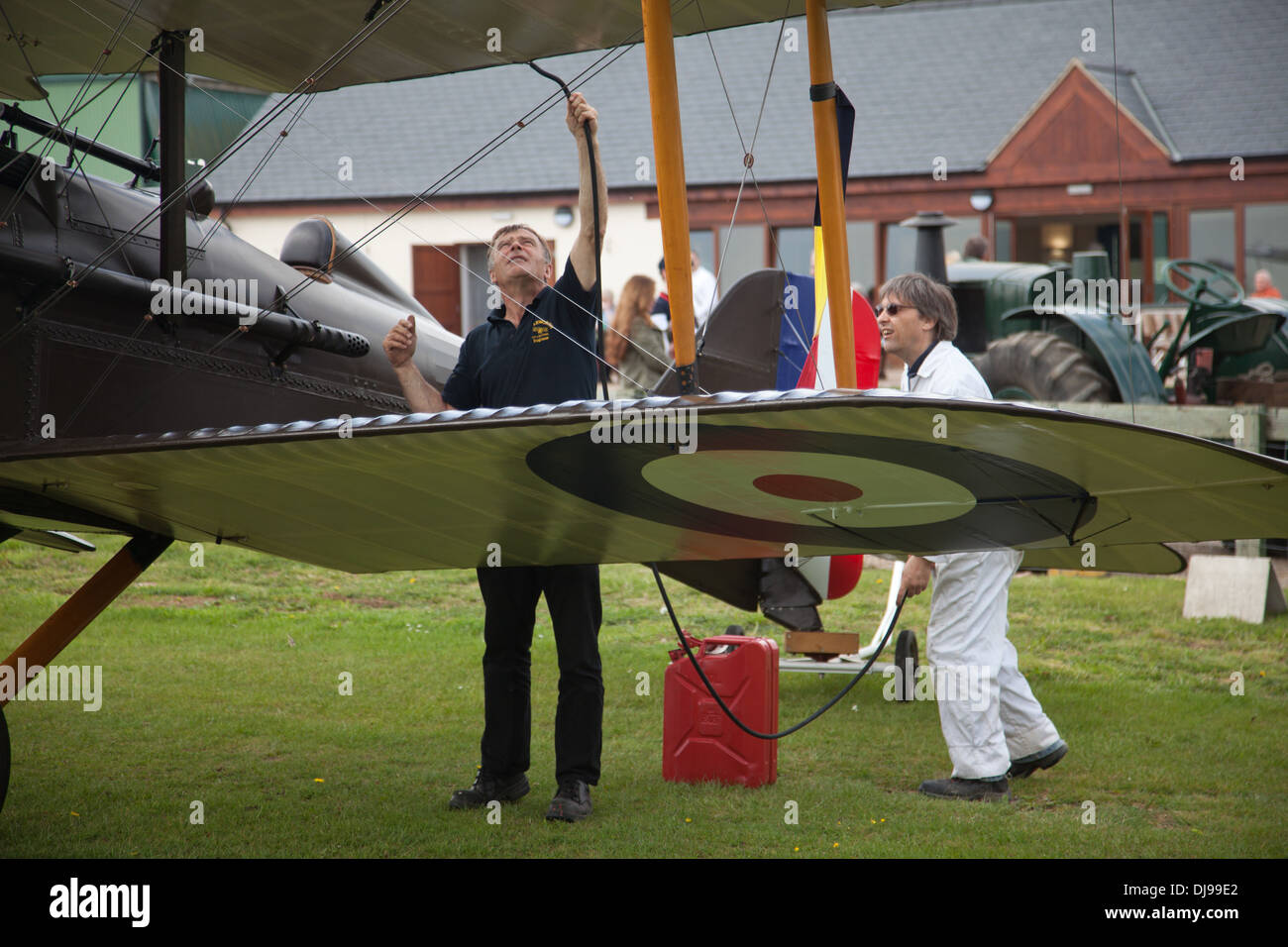 SE5A WW1 biplane aircraft at a Shuttleworth Collection air display at ...