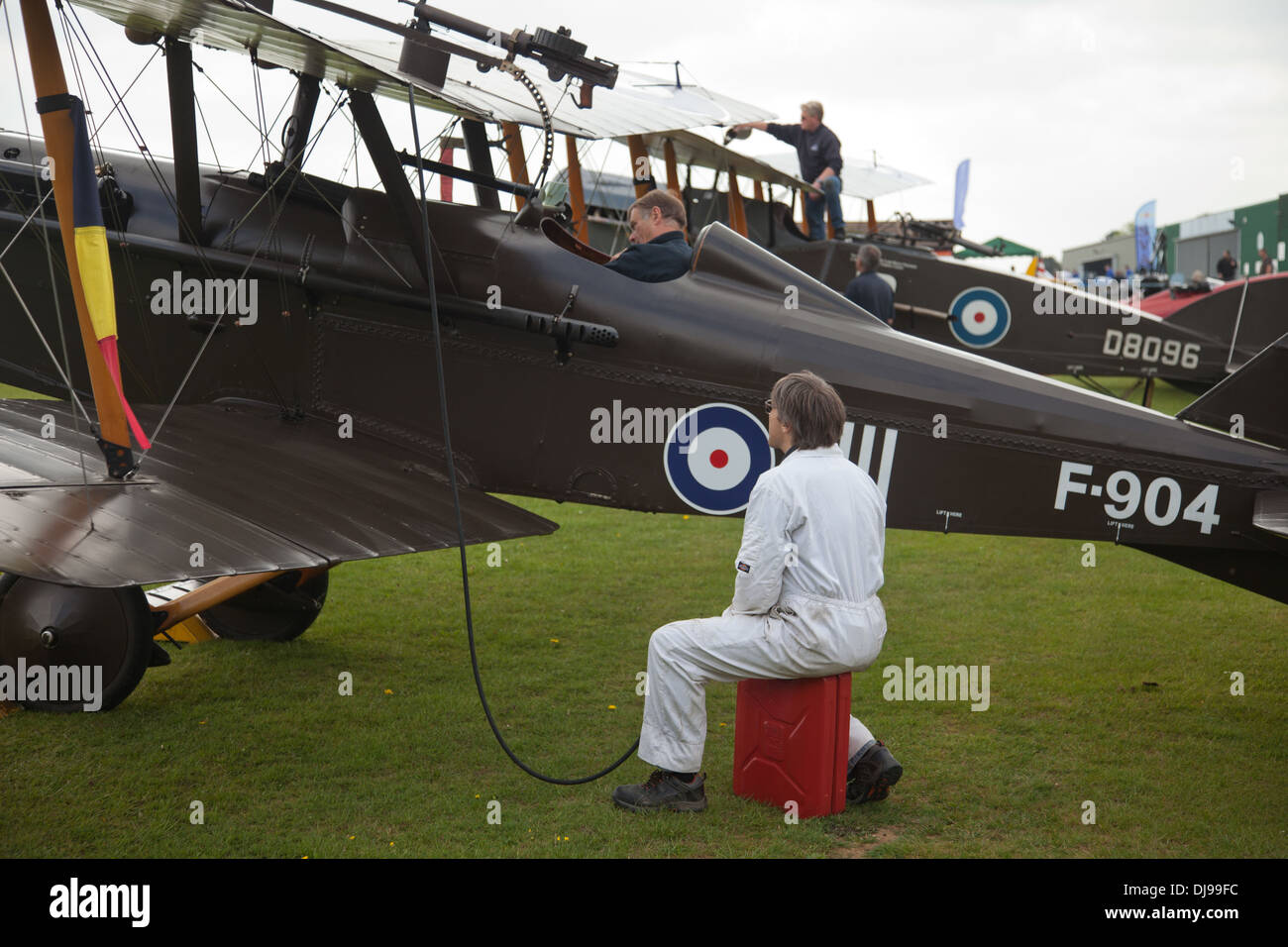 SE5A WW1 biplane aircraft at a Shuttleworth Collection air display at ...