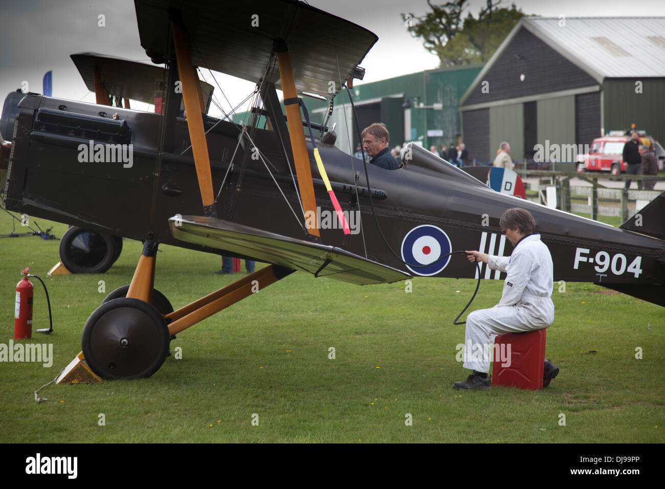 SE5A WW1 biplane aircraft at a Shuttleworth Collection air display at ...