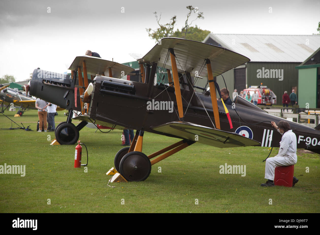 SE5A WW1 biplane aircraft at a Shuttleworth Collection air display at ...