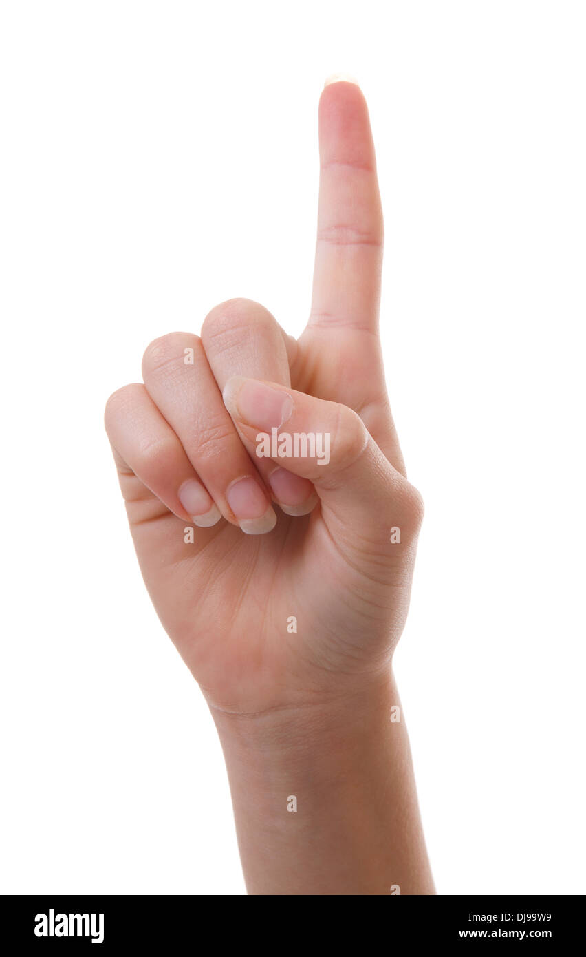 Number 1 hand gesture hi-res stock photography and images - Alamy