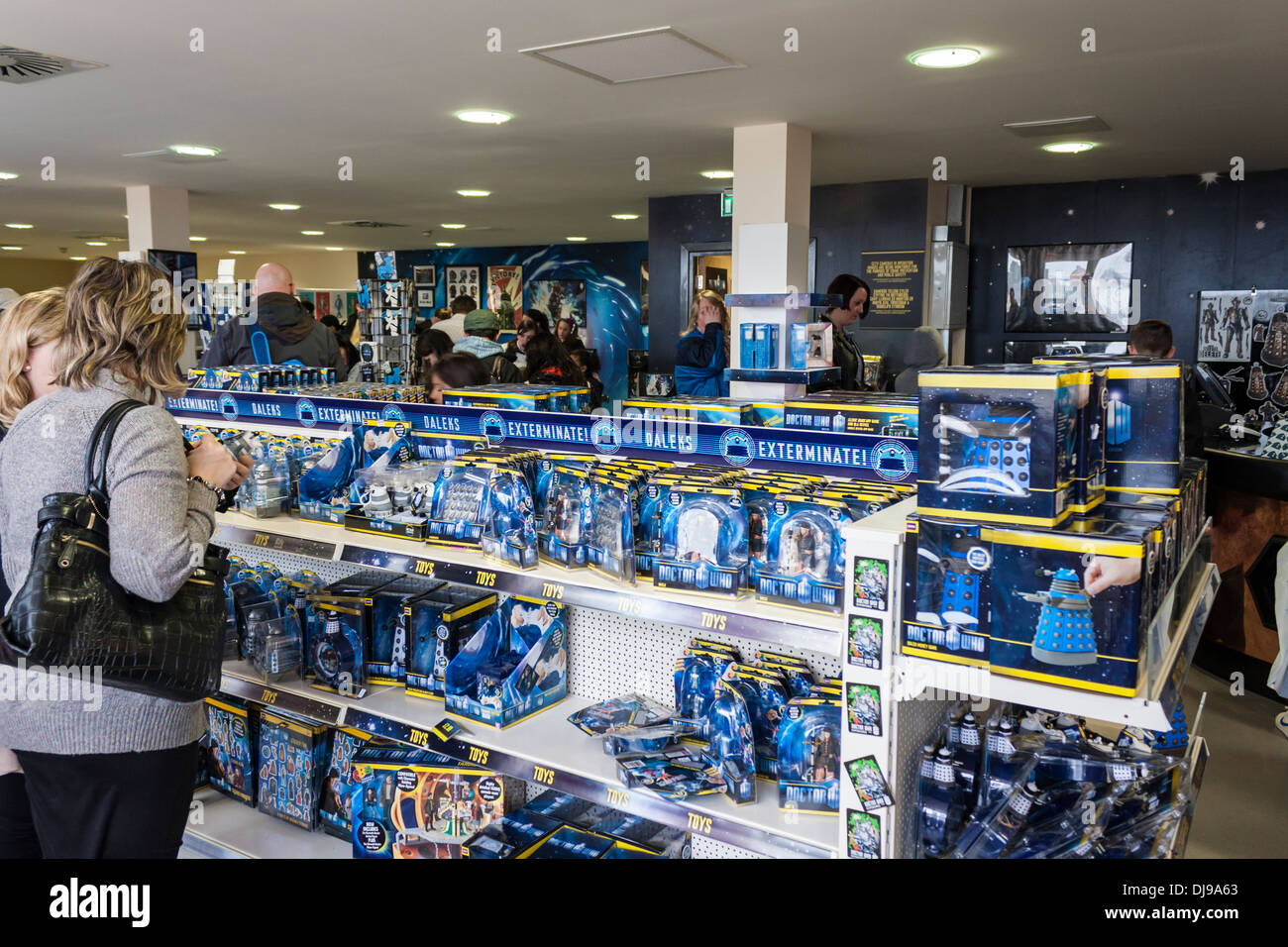 Retail outlet in the Dr Who Experience exhibition, Cardiff, Wales, GB ...