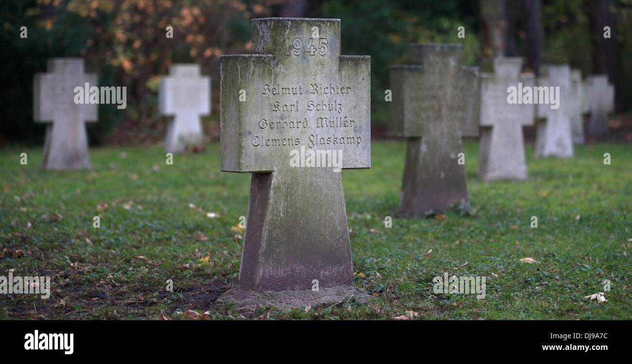 Magdeburg, Germany. 15th Nov, 2013. A grave field for dead soldiers on ...
