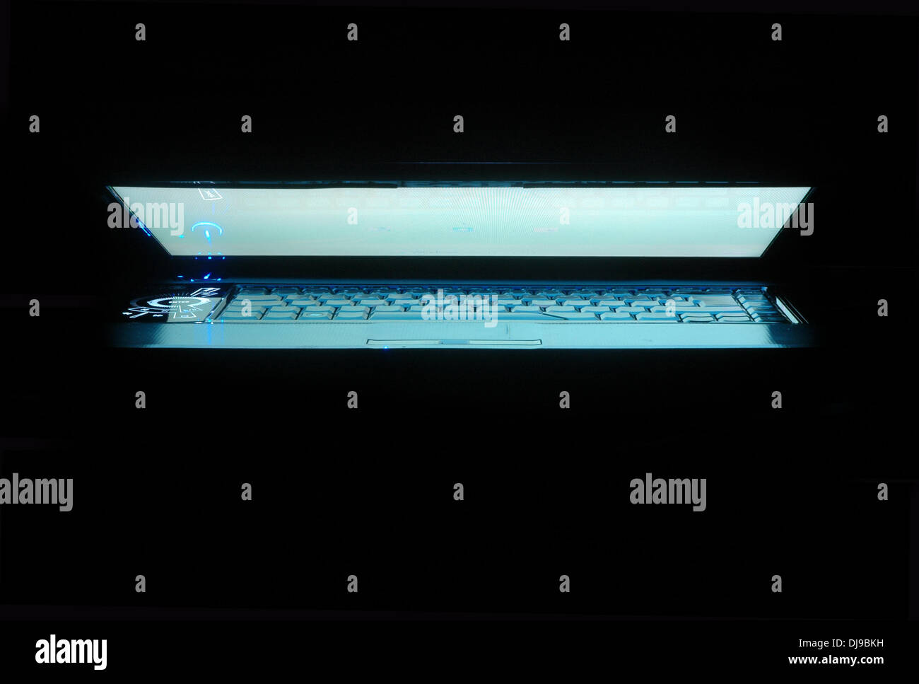 (ILLUSTRATION) A laptop is half-open and switched on, 21 November 2009 ...