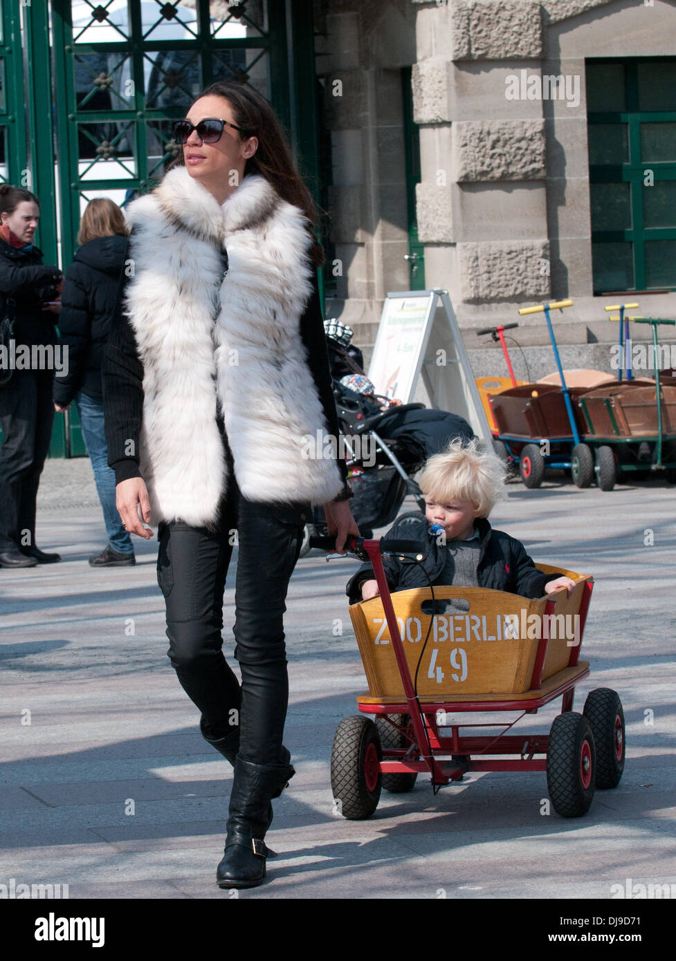 Lilly Becker aka Lilly Kerssenberg visiting Berlin Zoo with her son ...