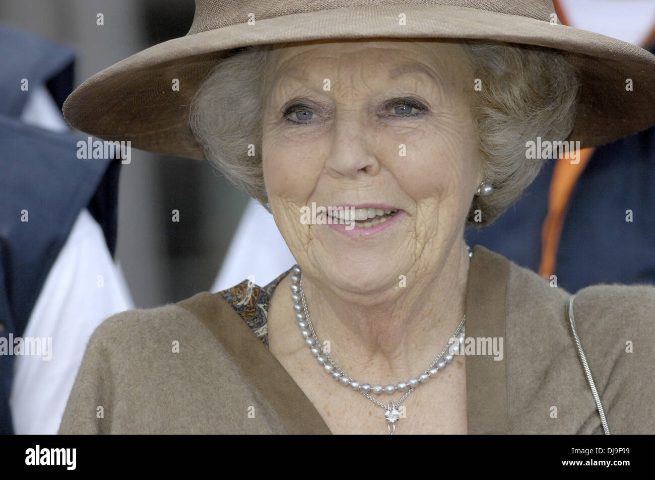 Queen Beatrix of the Netherlands at the national brick building ...