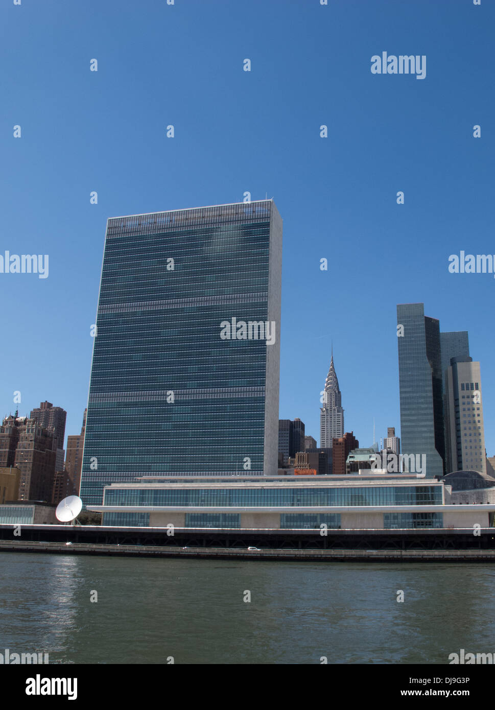 United Nations Building on the shore of the East River,New York,USA ...
