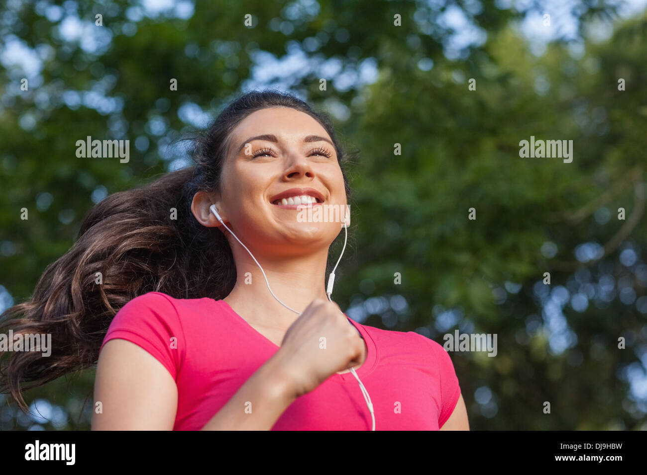Joyful female in sporty hi-res stock photography and images - Alamy
