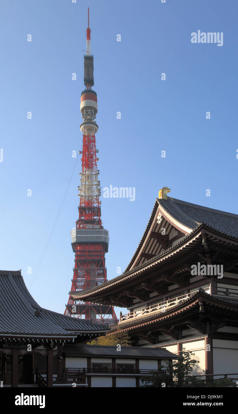 Japan, Tokyo, Tokyo Tower, Zojoji Temple Stock Photo - Alamy