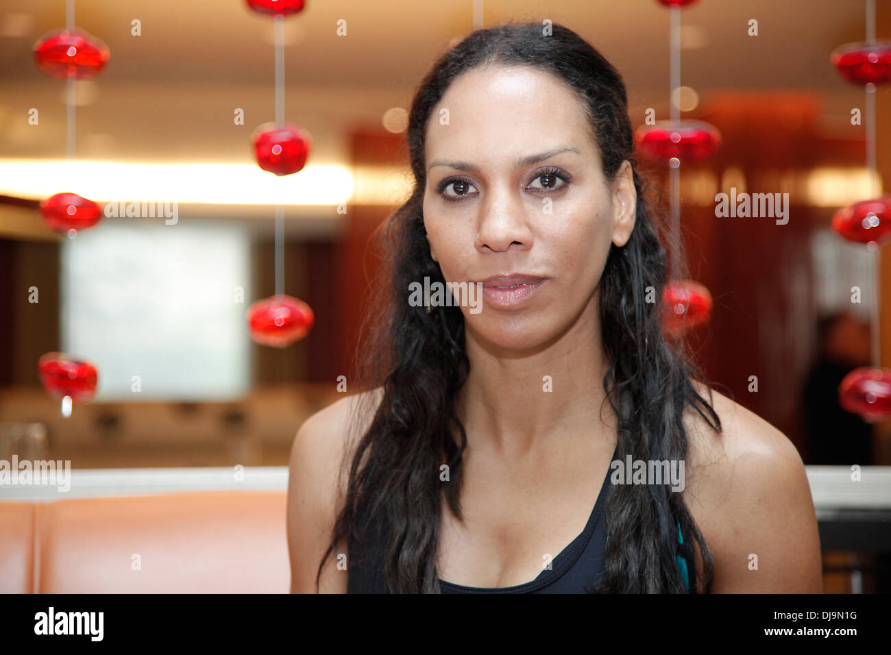Barbara Becker coaching 60 participants at the Audi Sports Day at ...