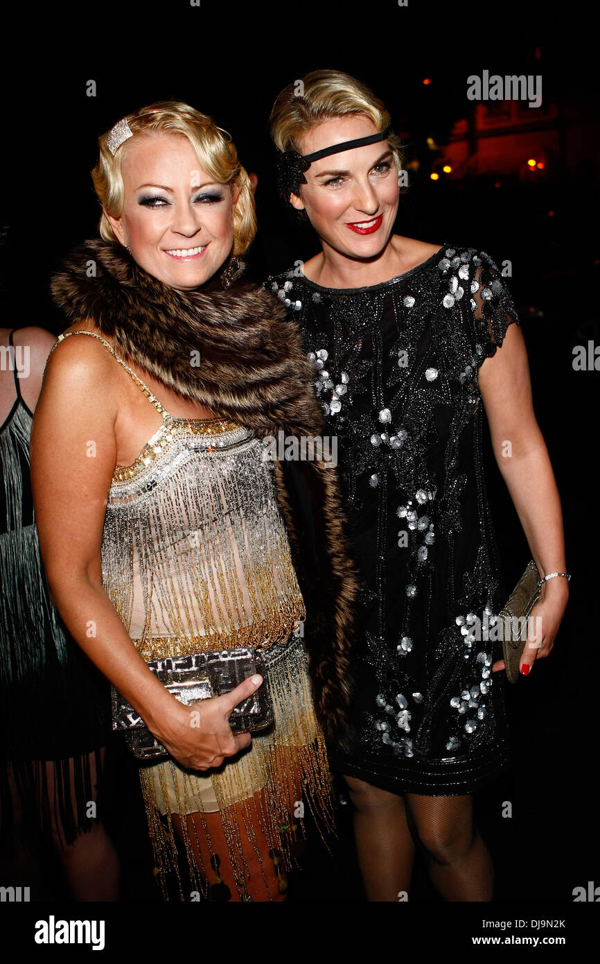 Jenny Elvers-Ebertzhagen and guest arriving at Jenny Elvers ...