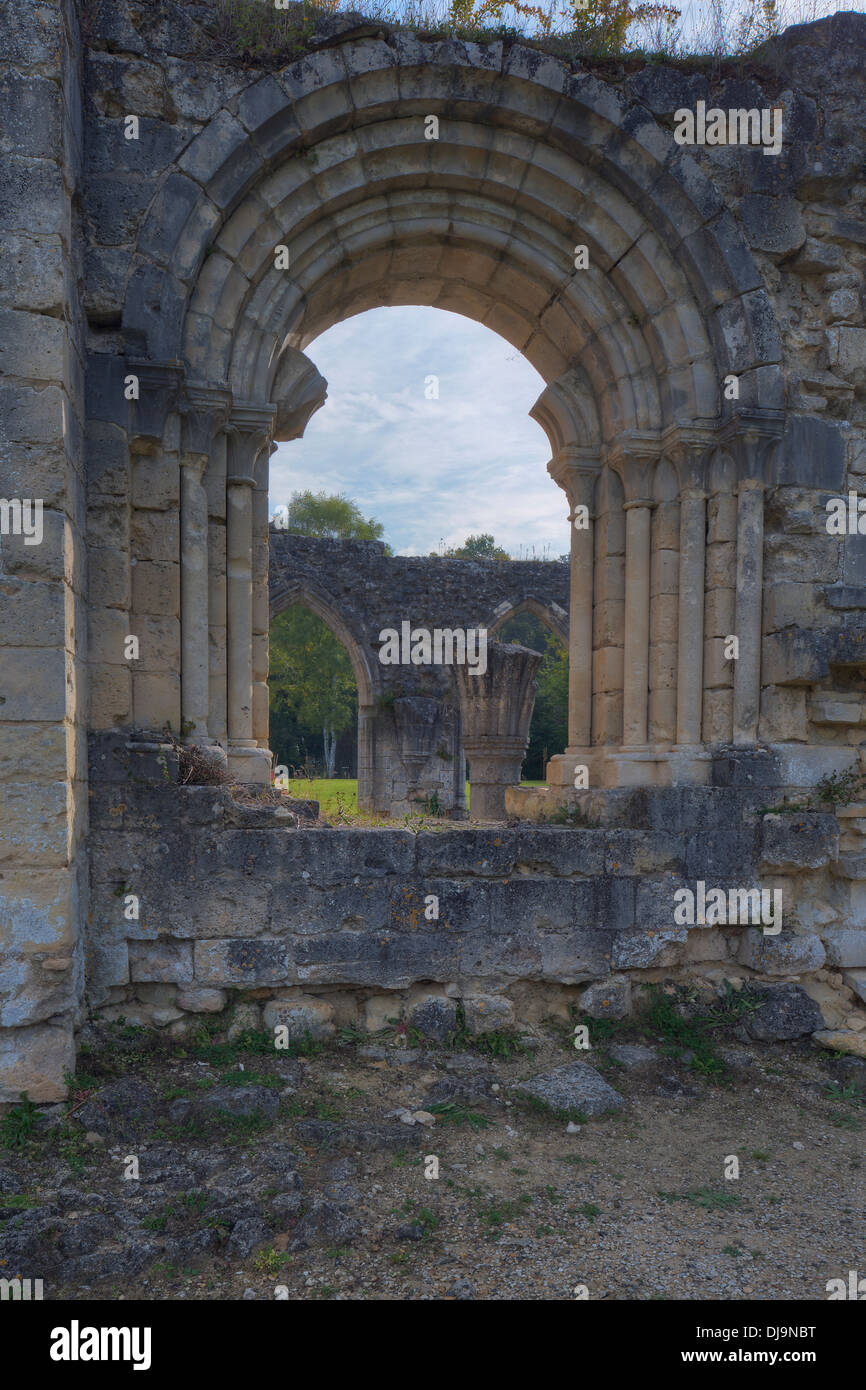 View through a window in the ruins Stock Photo - Alamy
