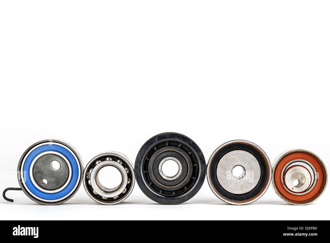 Worn tensioners, pulleys and bearing Stock Photo - Alamy