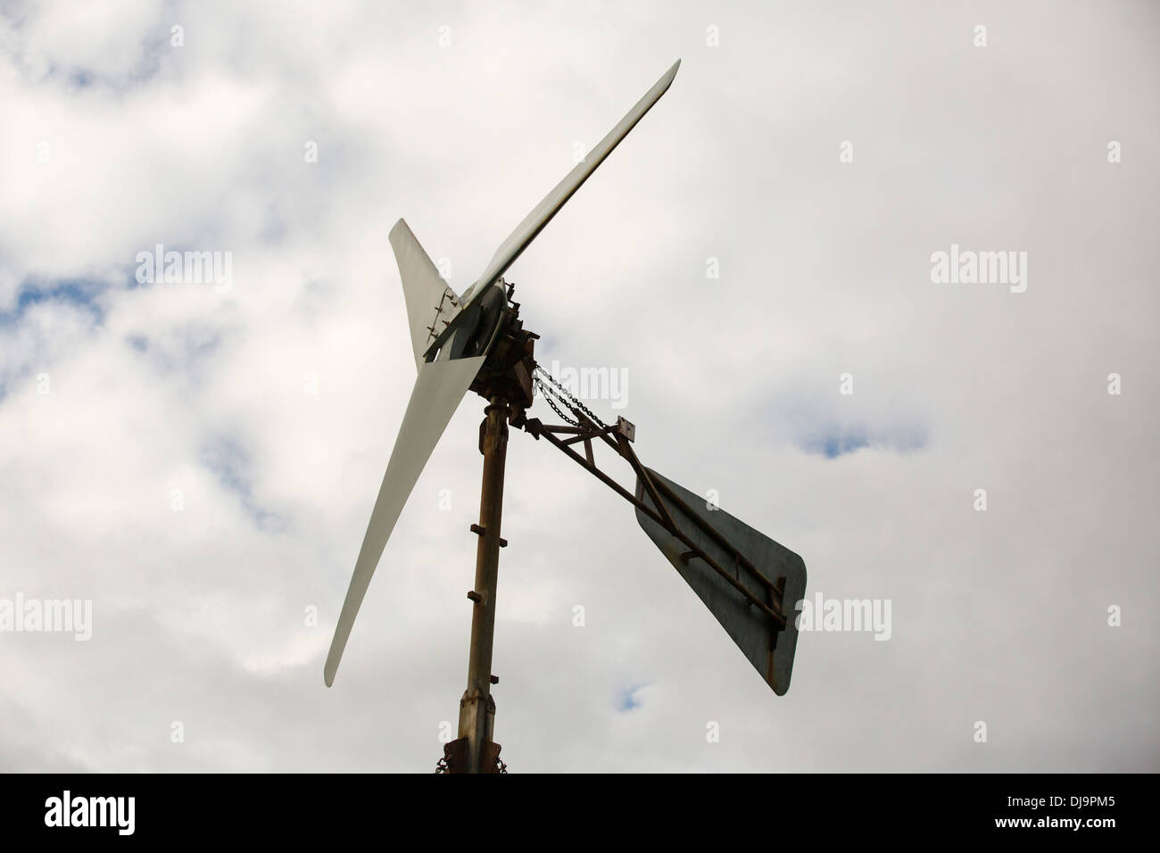 A wind turbine in Scoraig, in NW Scotland, one of the most remote ...