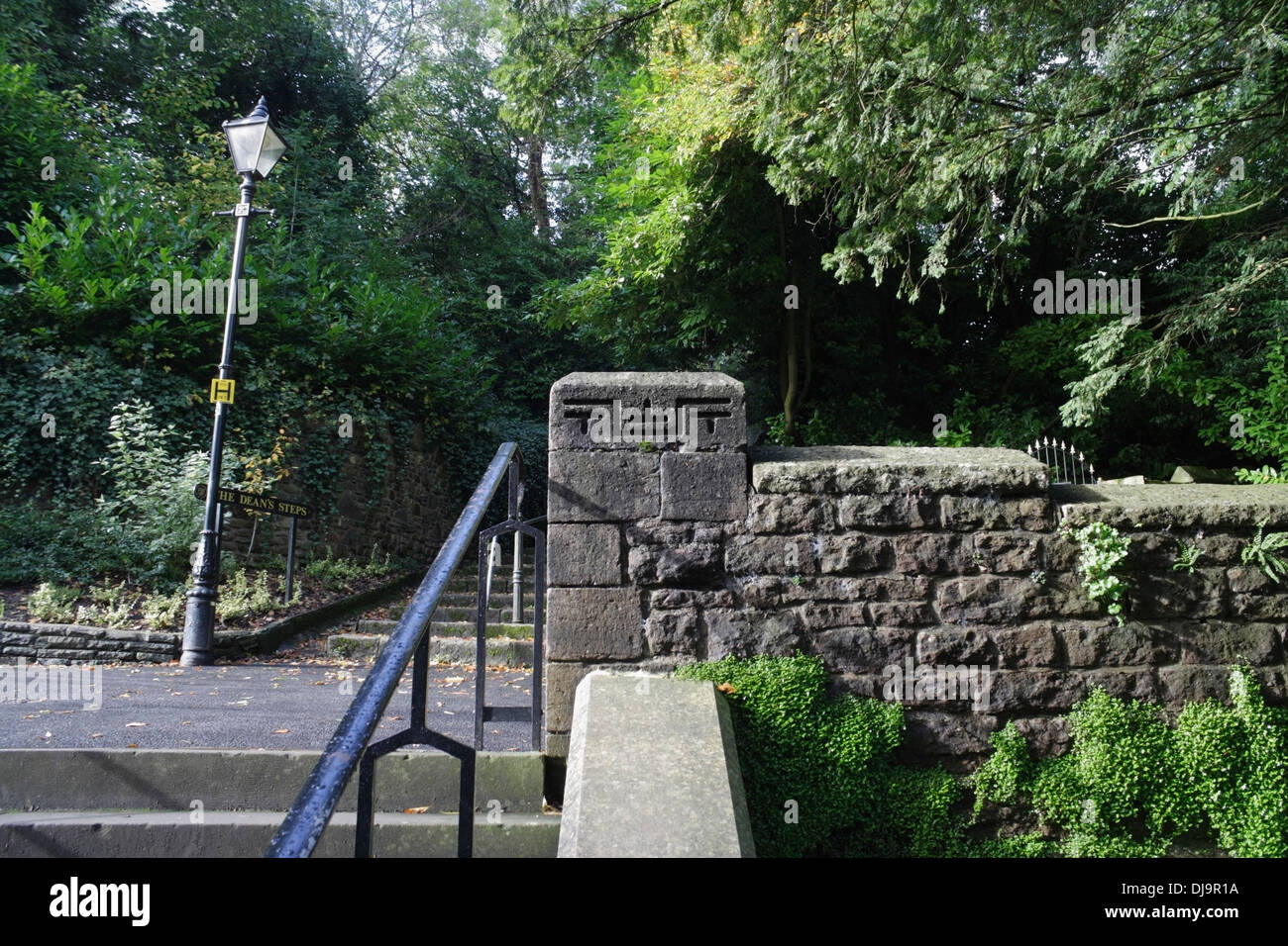 The Deans steps outside Llandaff cathedral Stock Photo - Alamy