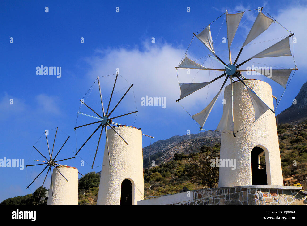 Lasithi plateau crete windmills hi-res stock photography and images - Alamy