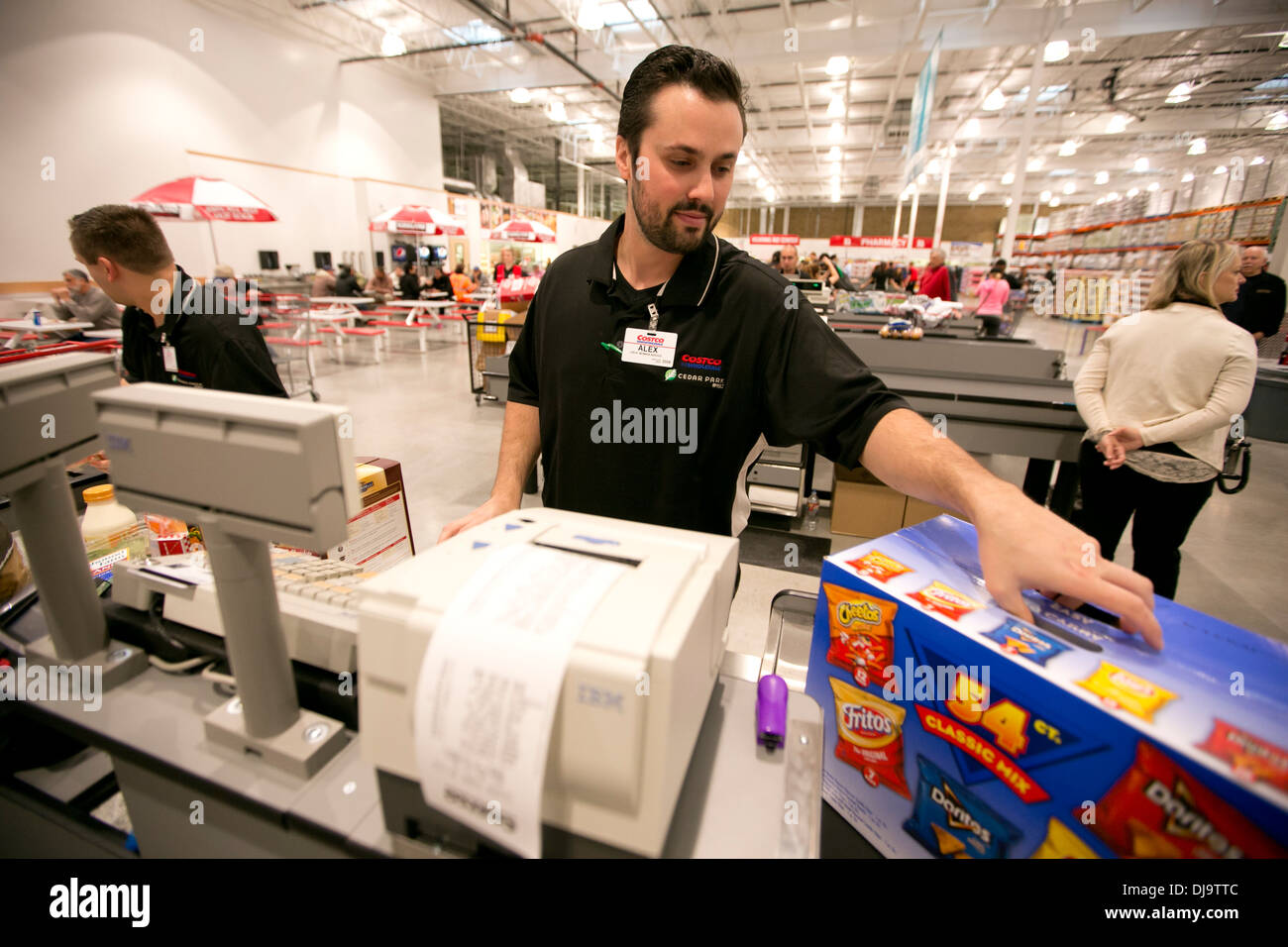 Check-out area of new COSTCO warehouse retail store in Cedar Park ...
