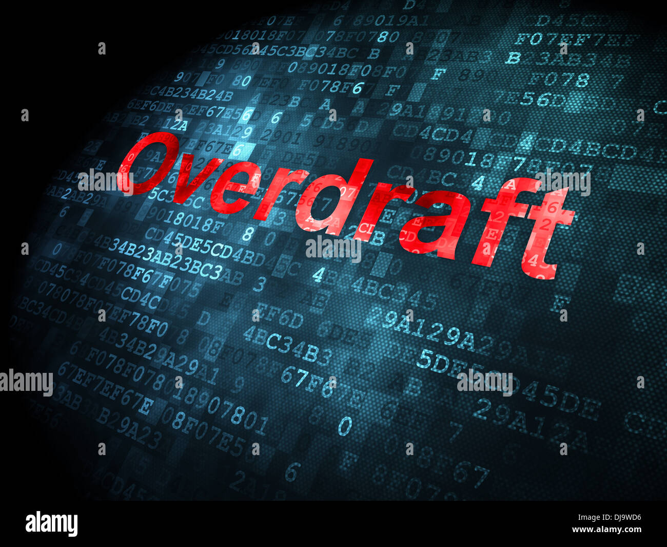 Business concept: Overdraft on digital background Stock Photo - Alamy