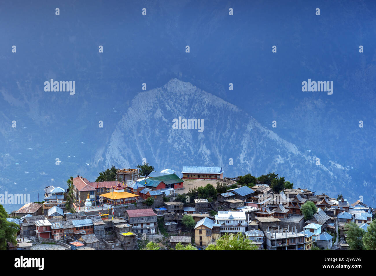 Kalpa village in himalaya mountain Stock Photo - Alamy