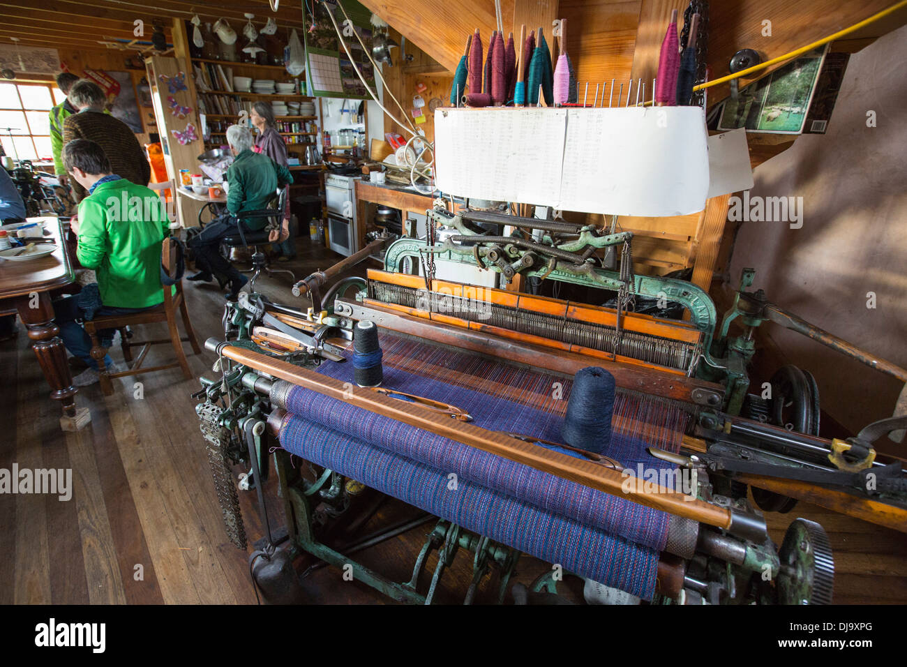 A loom in Alan Bush's house in Scoraig, in NW Scotland. Scoraig is one ...
