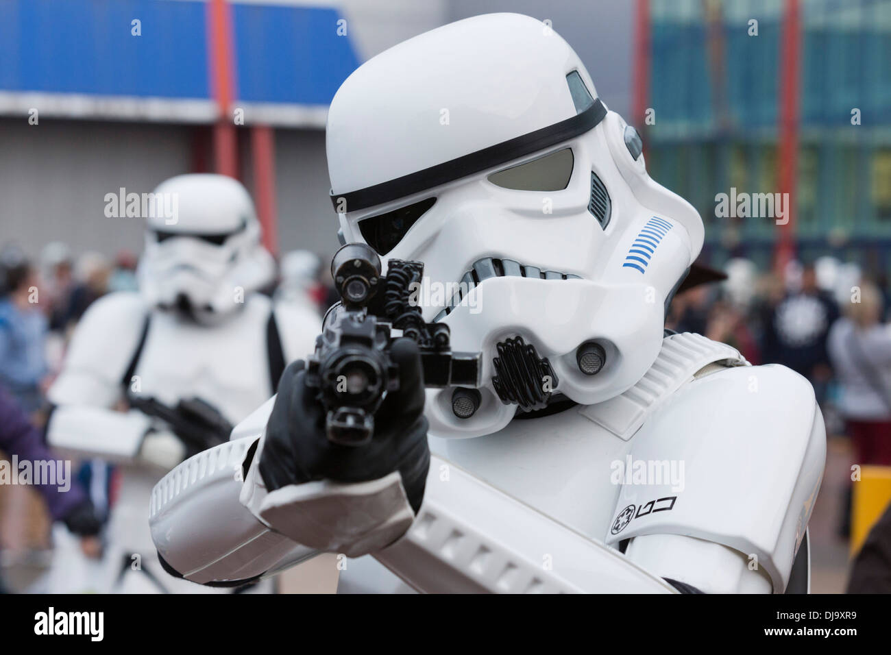Cosplayers dressed as Imperial Stormtroopers from Star Wars attend the ...