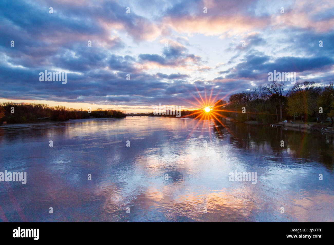 Spectacular sunset in Quebec -Canada Stock Photo - Alamy