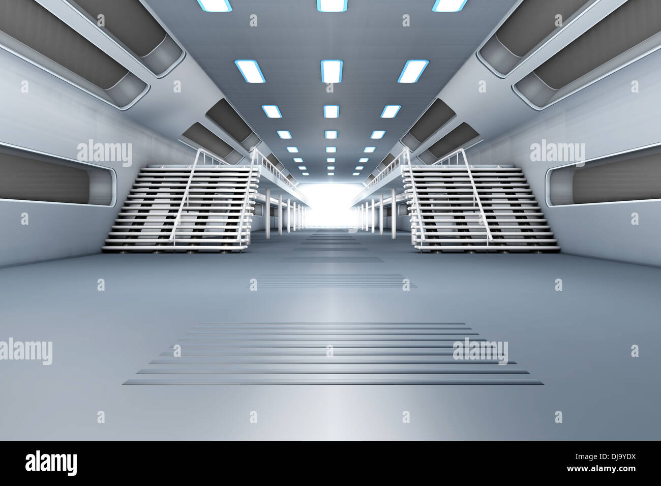 Space station Interior. 3D Architecture visualization Stock Photo - Alamy