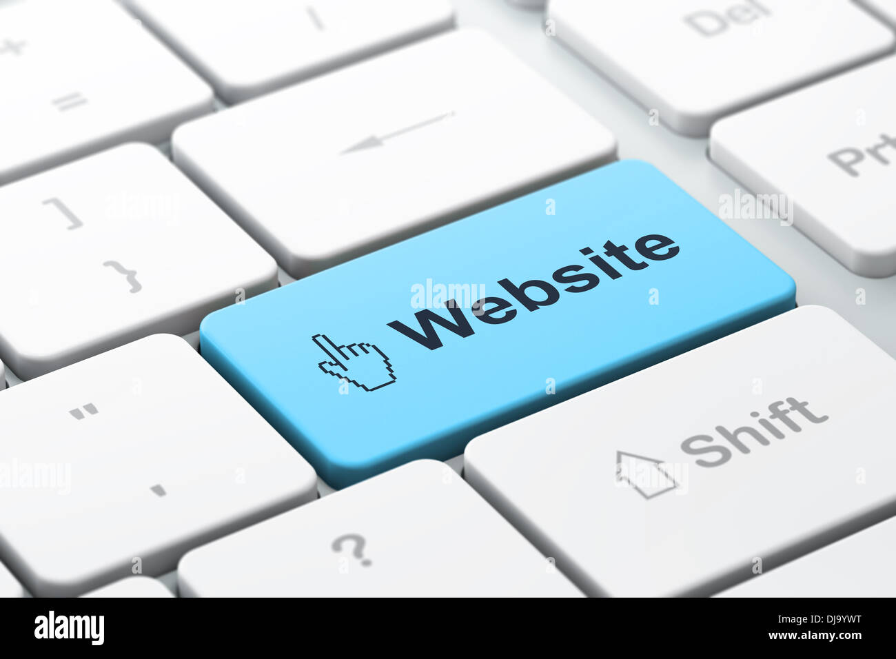 Web development concept: Mouse Cursor and Website Stock Photo - Alamy