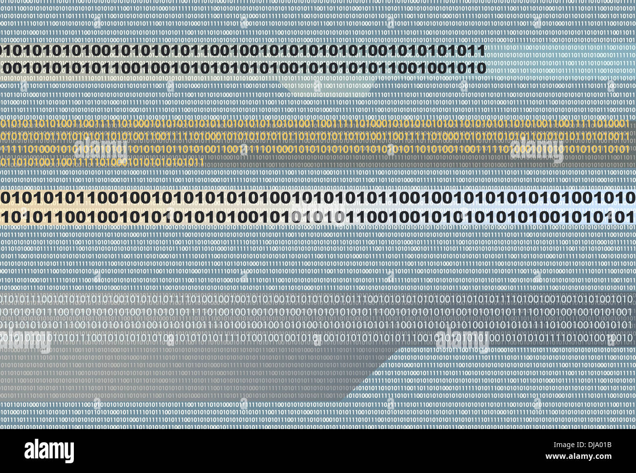 A binary background showing flowing bits Stock Photo - Alamy