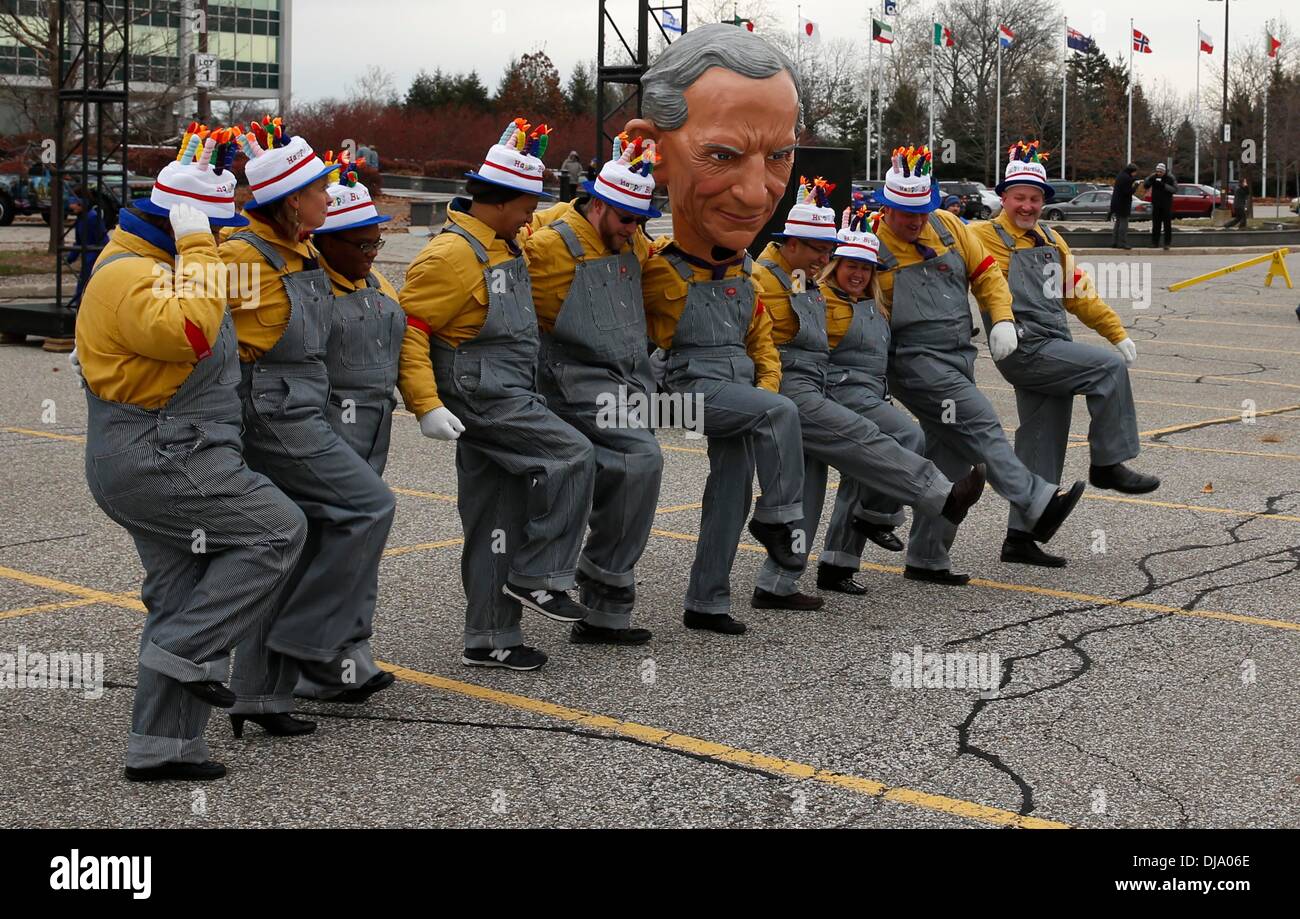 Dearborn, Michigan, USA. 25th Nov, 2013. A paper mache head of Henry ...