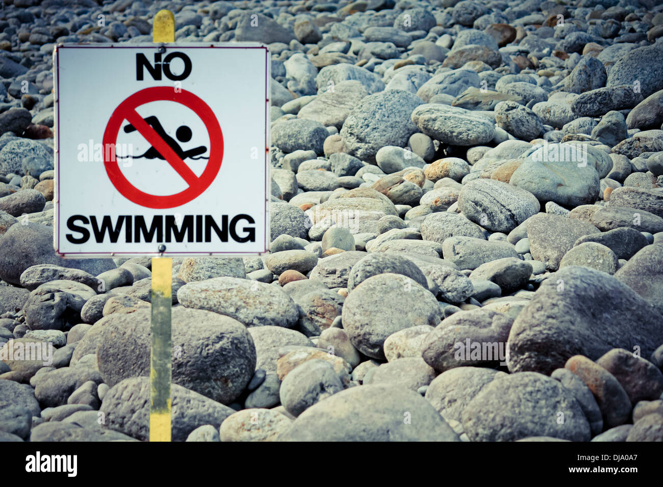 Signboard No Swimming at Noa-Dehing river, Namdapha, Arunachal Pradesh ...