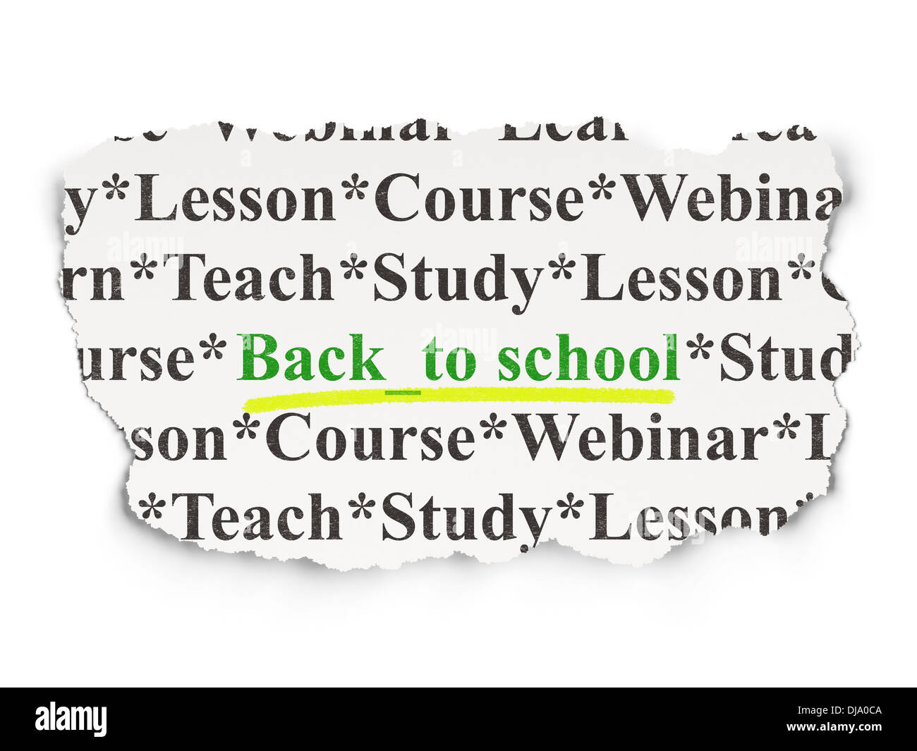 Education concept: Back to School on Paper background Stock Photo - Alamy