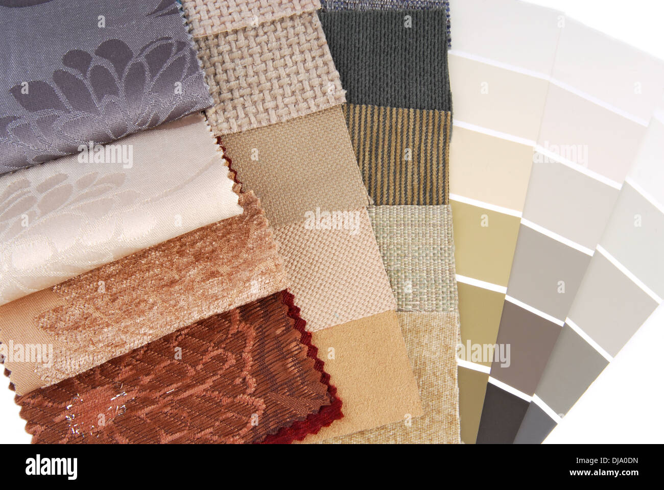 upholstery tapestry and curtain color selection for interior Stock ...