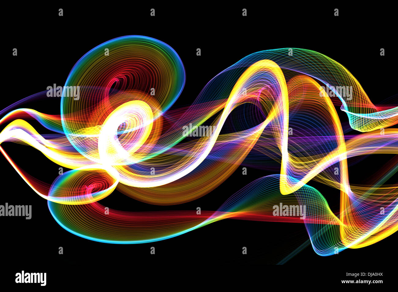 A waveform Design Element isolated on black Stock Photo - Alamy