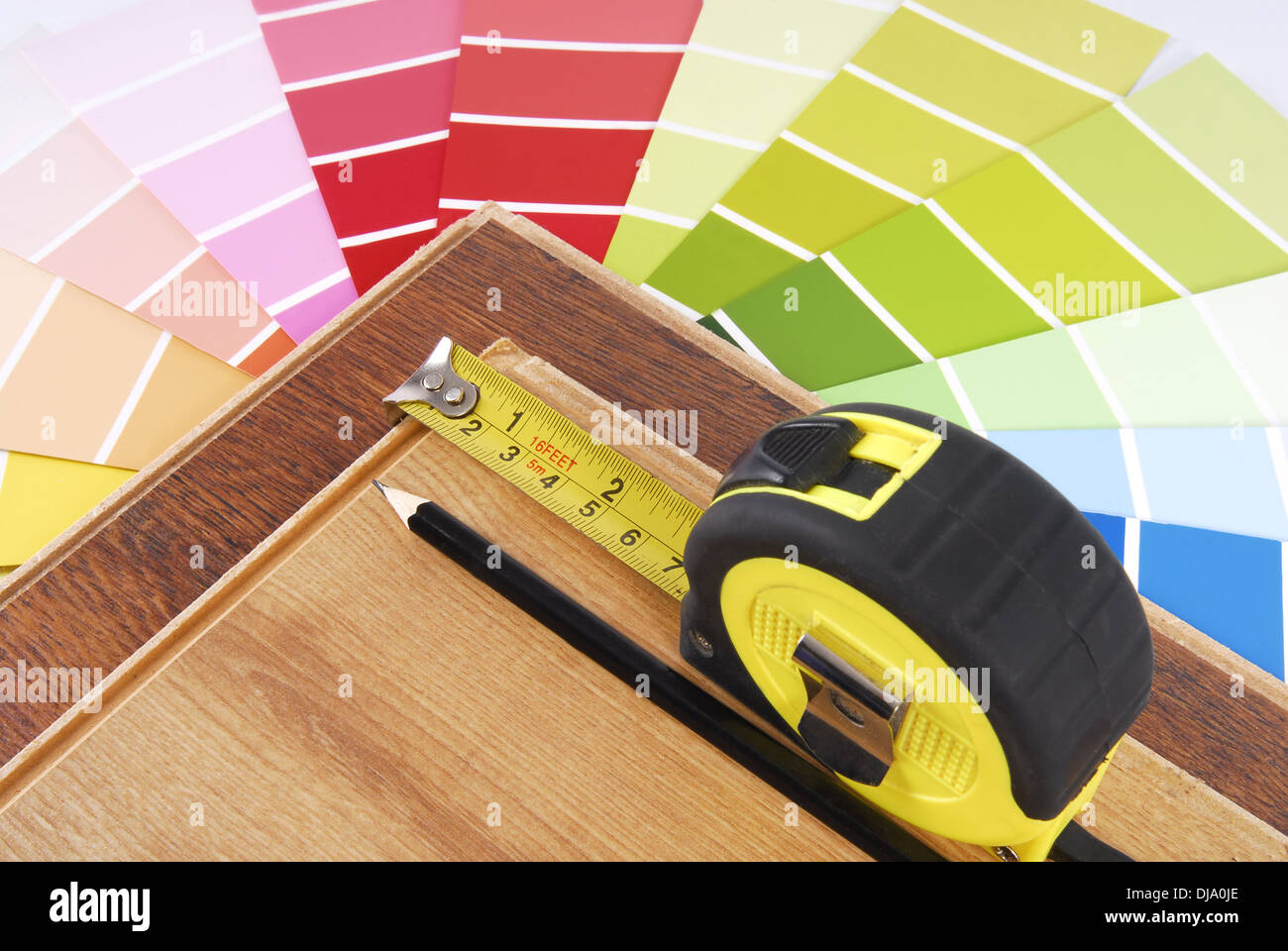 laminate, color palette cards and tools Stock Photo - Alamy