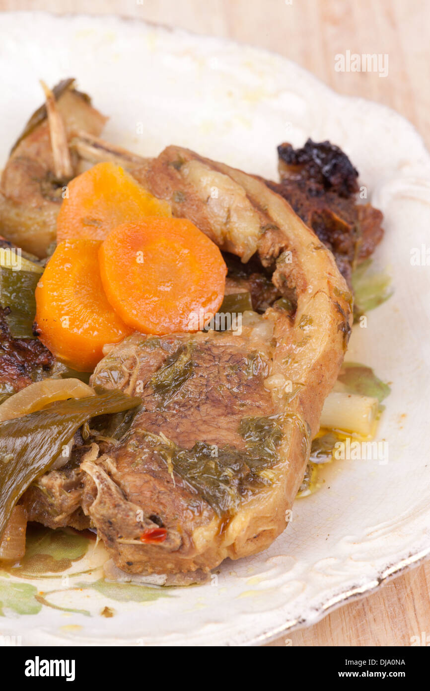 lamb chops stew vertical picture Stock Photo - Alamy