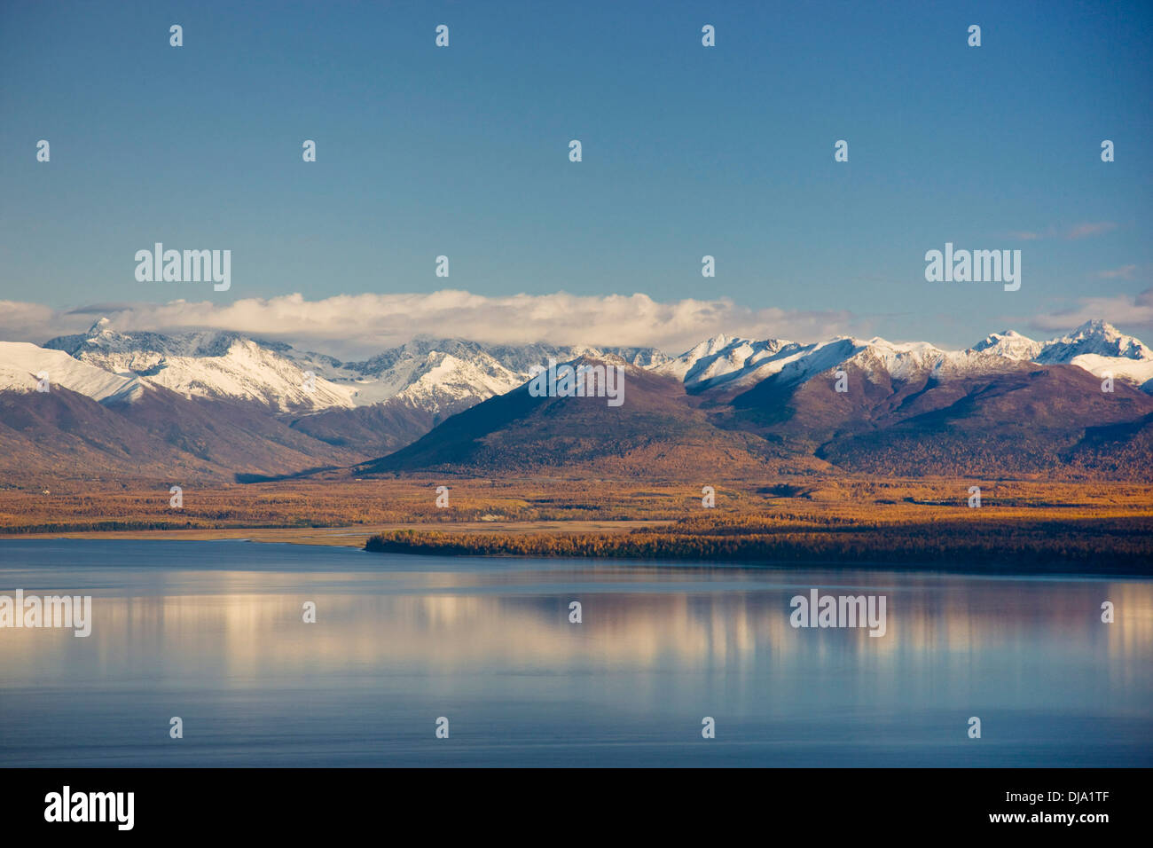 Aerial View Of Knik Arm Looking South Towards The Chugach Mountains ...