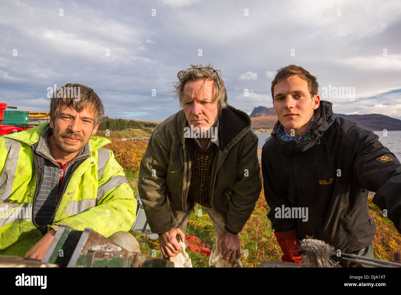 Hugh Piggott doing maintenance on his home made wind turbines in ...