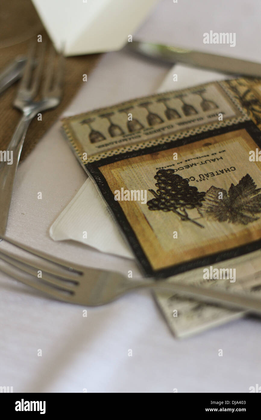 A supper table at a wedding Stock Photo - Alamy