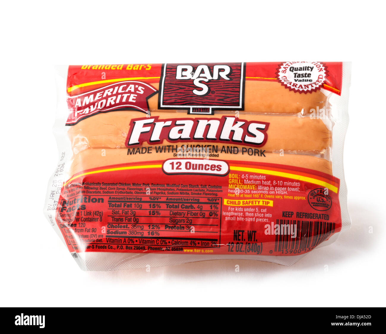 Frankfurters packet Cut Out Stock Images & Pictures - Alamy