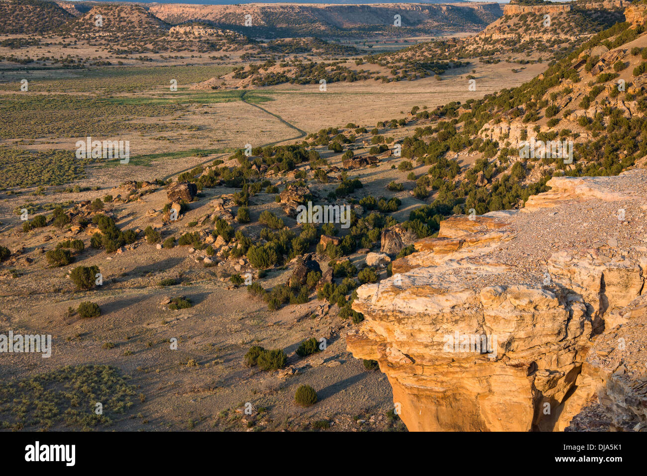Looking down on the canyon, Purgatoire River, Picketwire Canyonlands ...