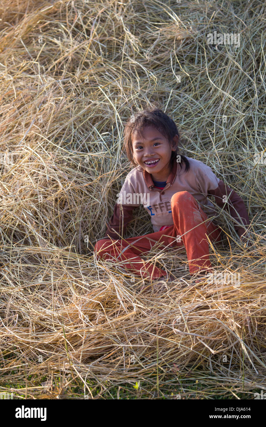 Lao children playing in river hi-res stock photography and images - Alamy