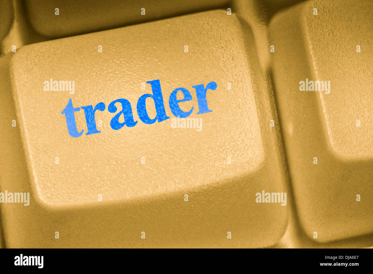 Trader Word On Keyboard Key Representing Market Strategy Stock Photo ...