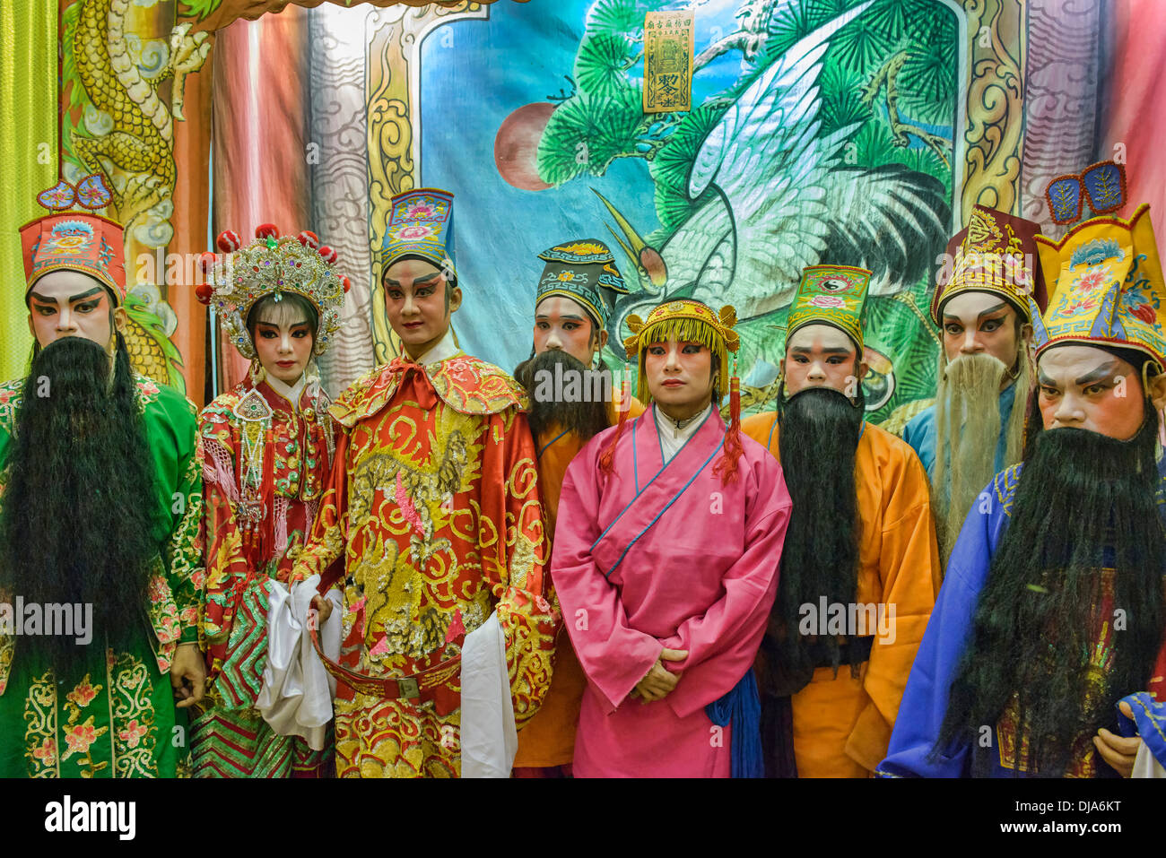 Chinese opera performers at a performance at the Vegetarian Festival in ...