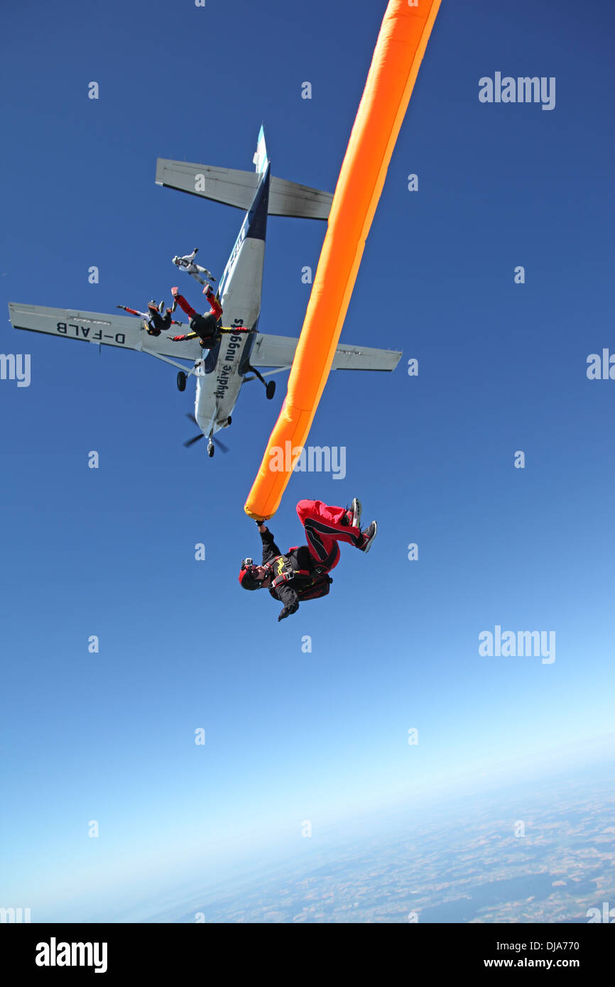 Skydiving Plane In Air