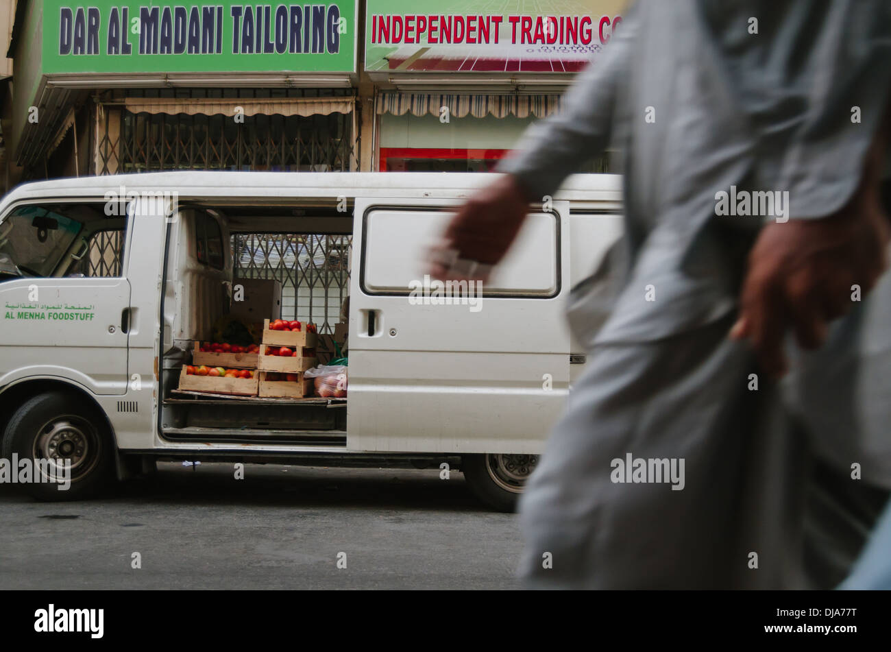 Van unloading fruit outside store hi-res stock photography and images ...