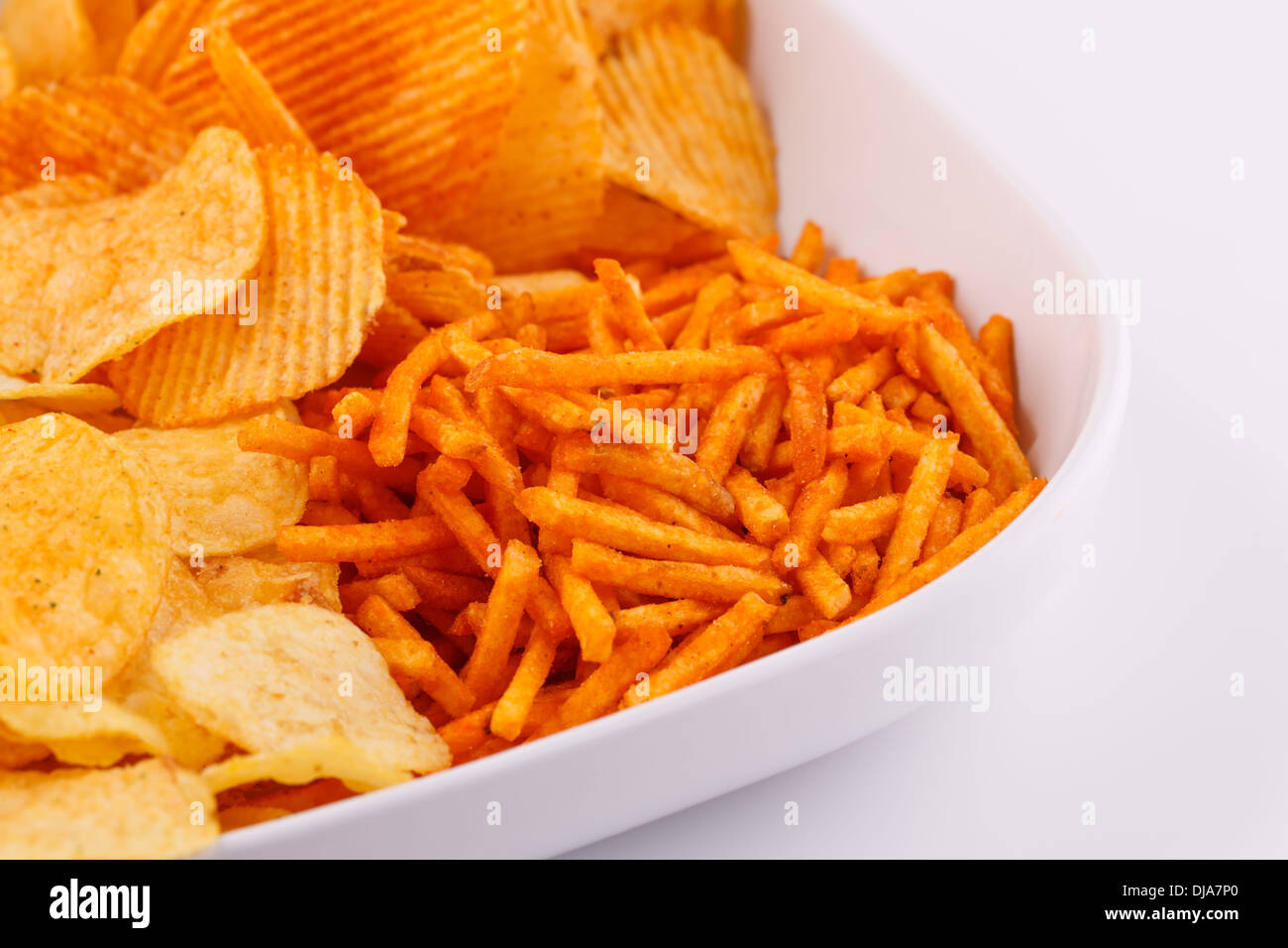 Potato chips with bowl hi-res stock photography and images - Alamy