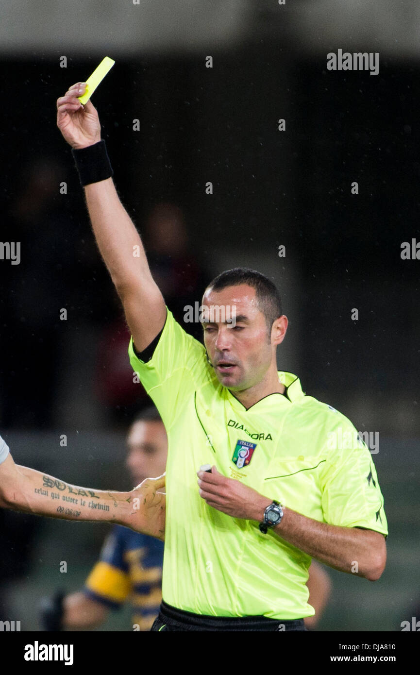 Verona, Italy. 23rd Nov, 2013. Marco Guida (Referee) Football / Soccer ...