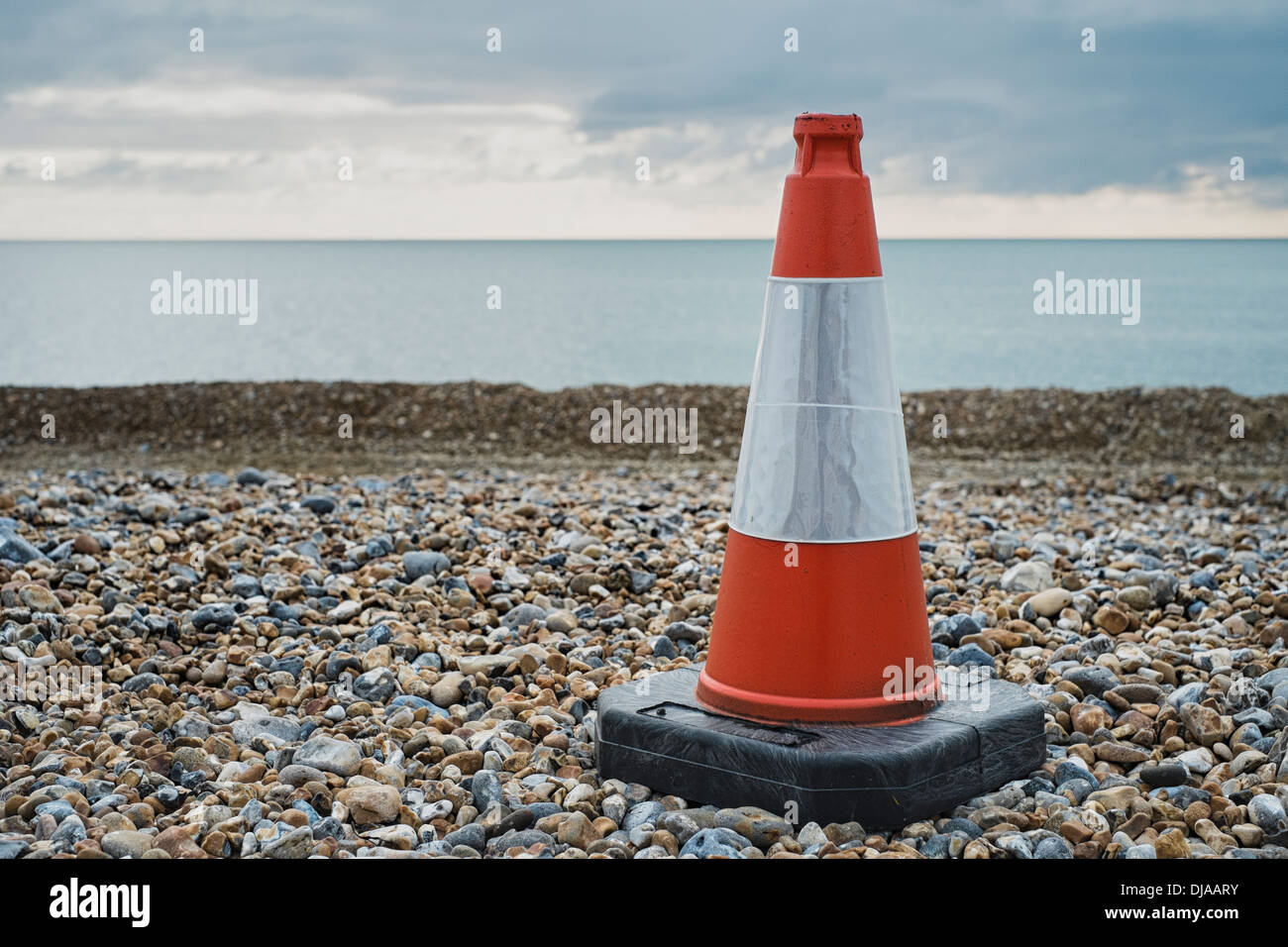 Traffic cone on beach hi-res stock photography and images - Alamy